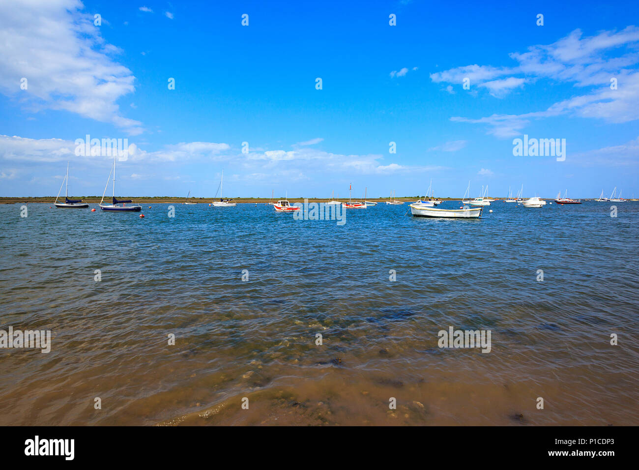 Tide in at Brancaster Staithe on the Norfolk coast, UK Stock Photo - Alamy