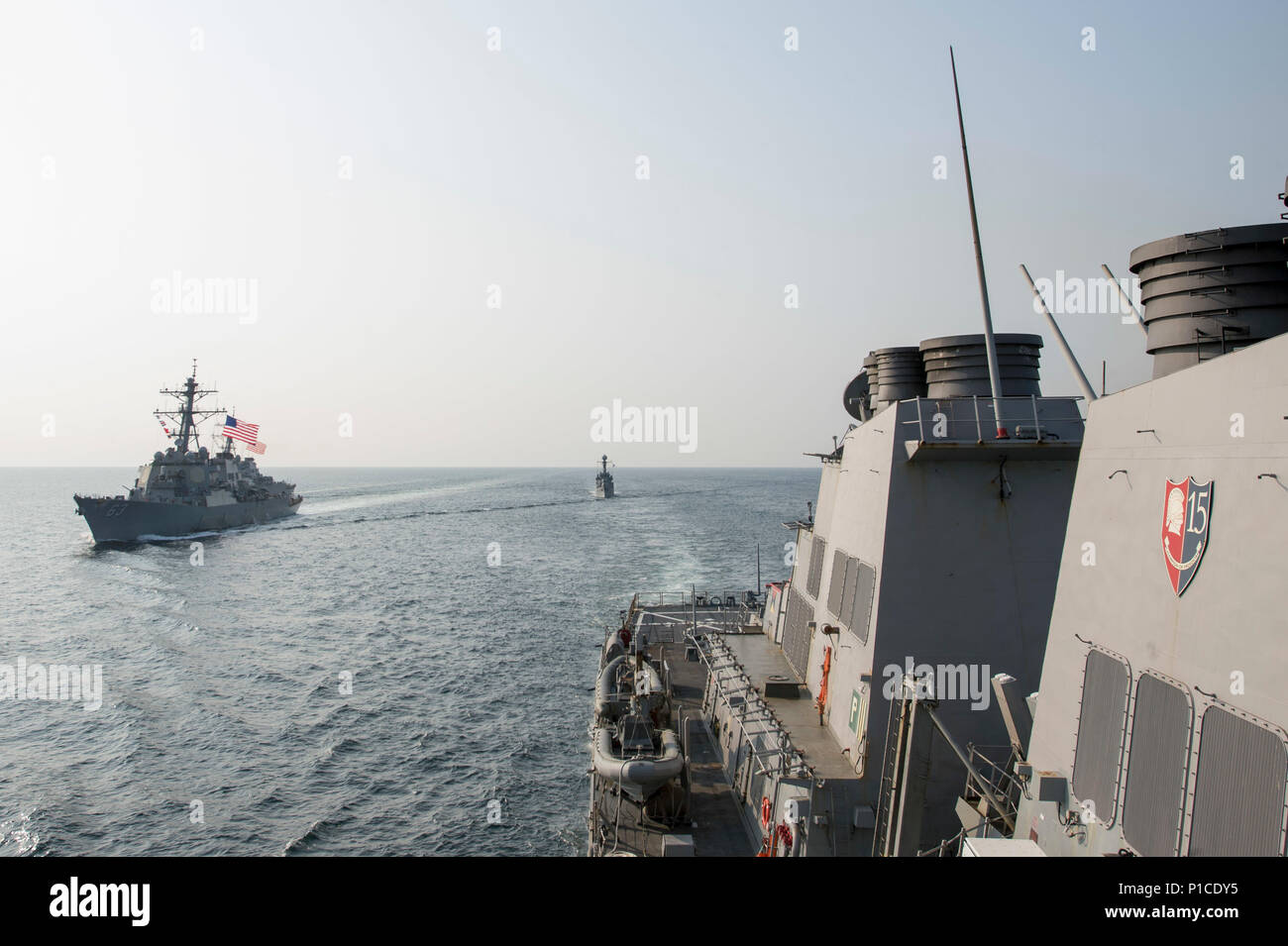 The Arleigh Burke-class guided-missile destroyer USS Curtis Wilbur (DDG ...
