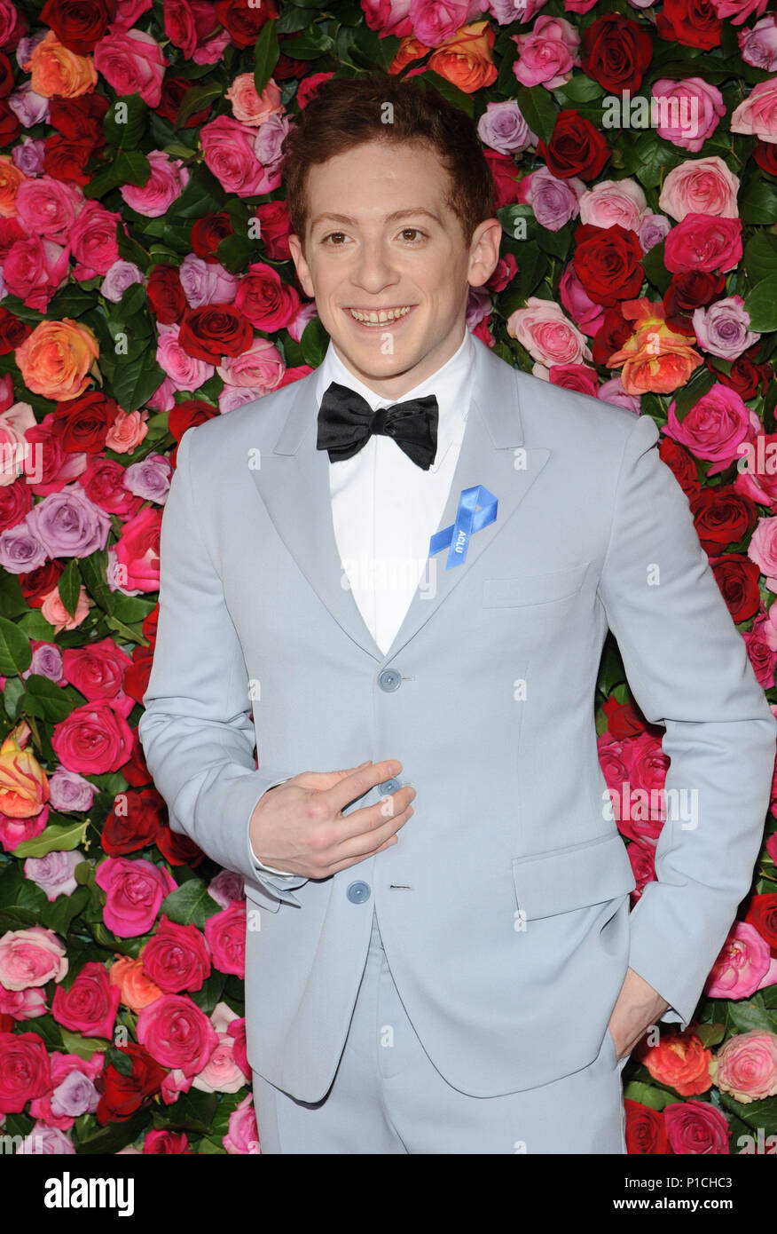 New York, NY, USA. 10th June, 2018. Ethan Slater attends the 72nd ...