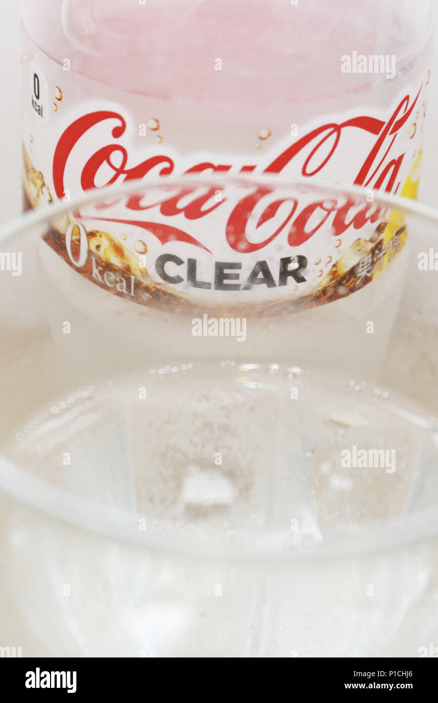 Tokyo, Japan. 12th June, 2018. A bottle of the new product Coca-Cola ...