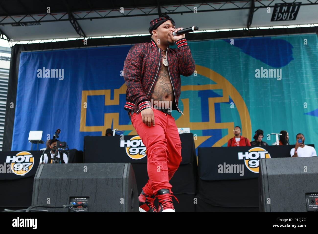 Don Q on stage for Hot 97 Summer Jam 2018, MetLife Stadium, Meadowlands ...