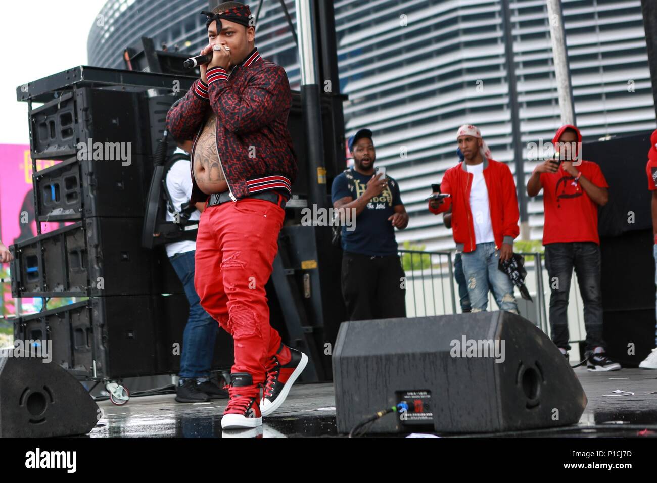 Don Q on stage for Hot 97 Summer Jam 2018, MetLife Stadium, Meadowlands ...