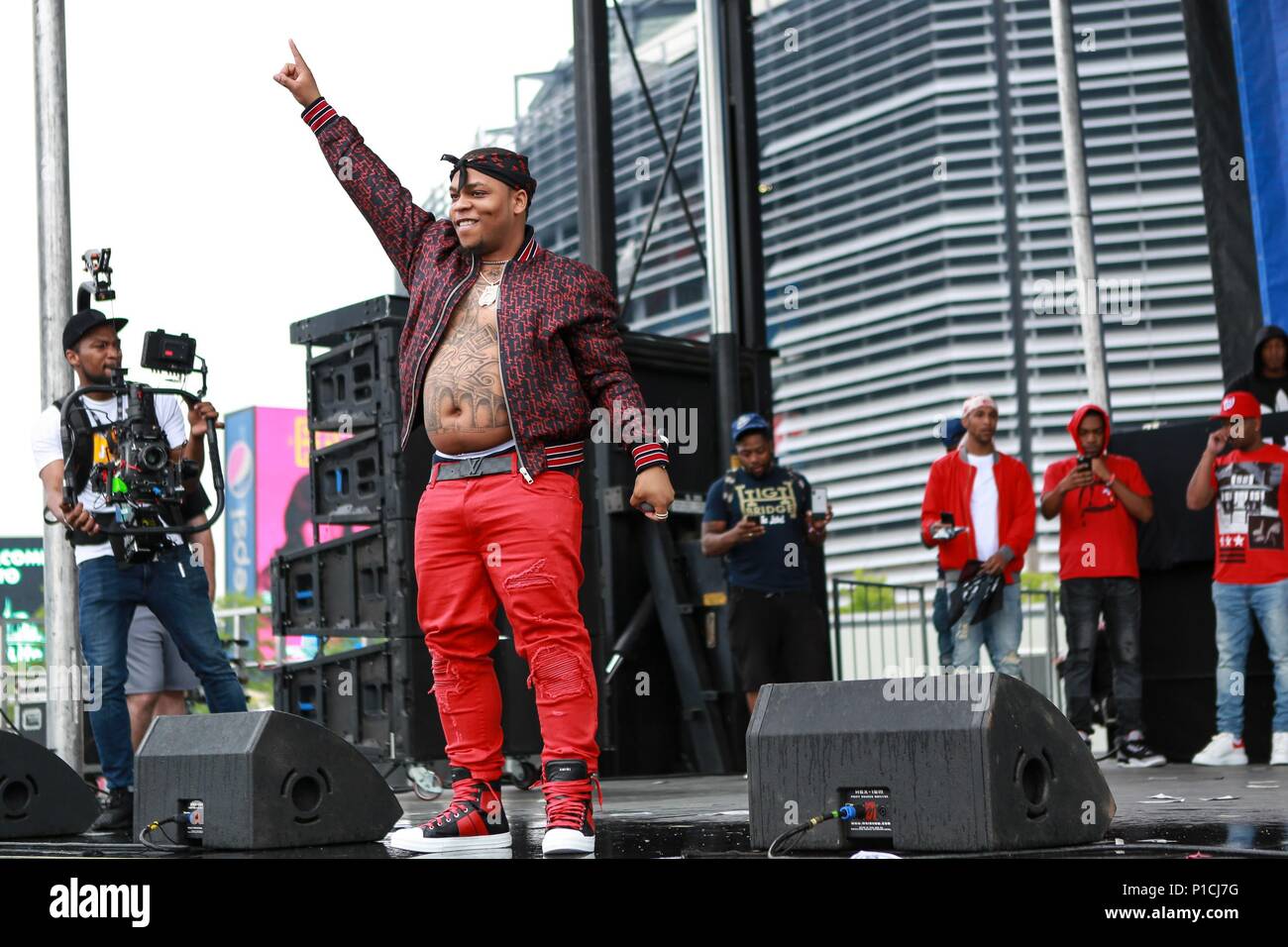 Don Q on stage for Hot 97 Summer Jam 2018, MetLife Stadium, Meadowlands ...
