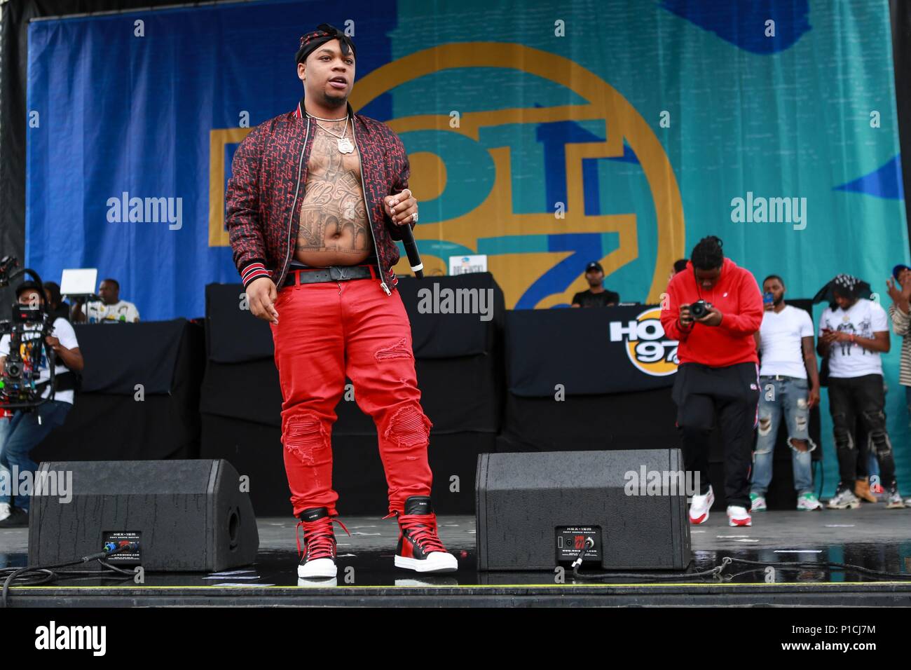 Don Q on stage for Hot 97 Summer Jam 2018, MetLife Stadium, Meadowlands ...