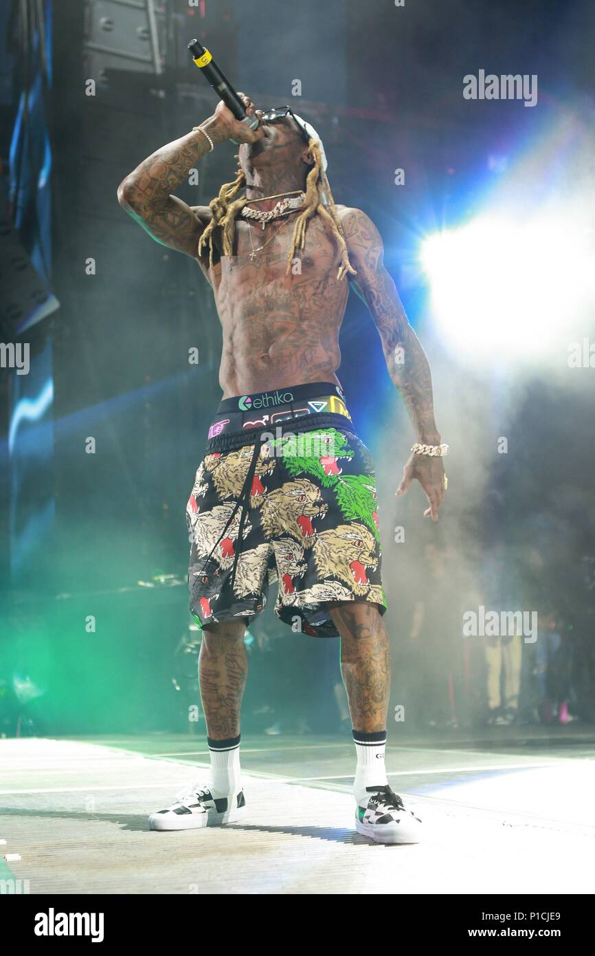 East Rutherford, NJ, USA. 10th June, 2018. Lil Wayne on stage for Hot ...