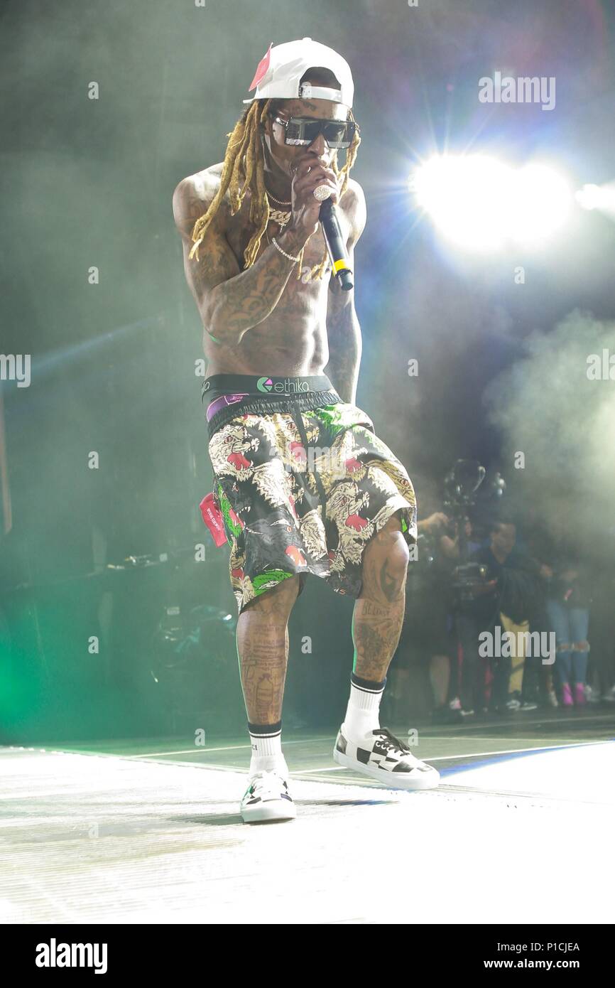 East Rutherford, NJ, USA. 10th June, 2018. Lil Wayne on stage for Hot ...
