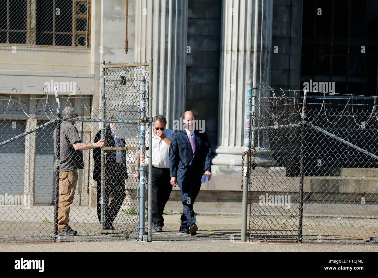 Detroit, Michigan, USA. 11th June, 2018. Matthew Moroun, right, who's ...