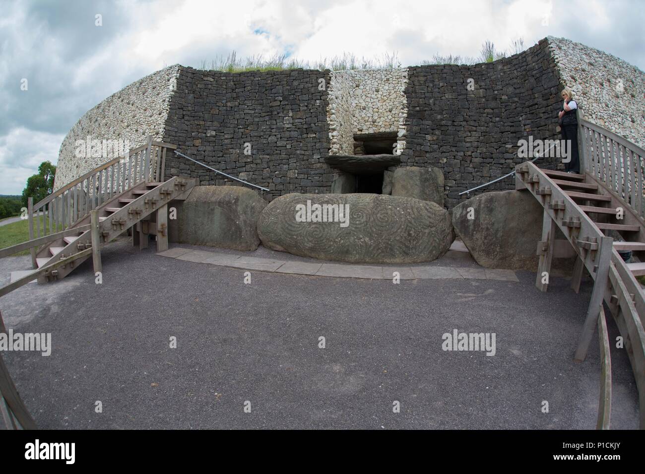 11th June, 2018. View of Newgrange stone age monument, in the Boyne ...