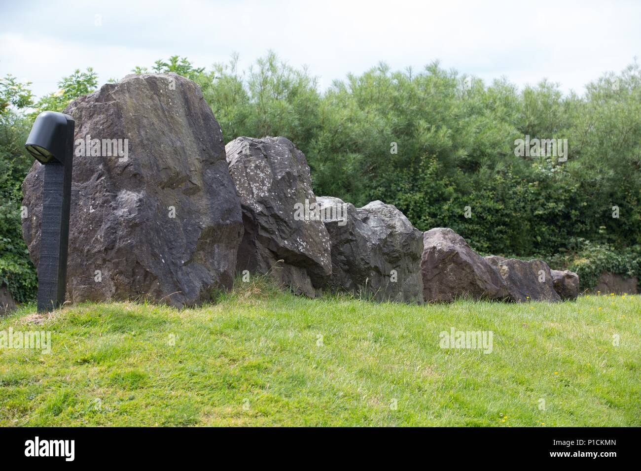 11th June, 2018. View of Newgrange stone age monument, in the Boyne ...
