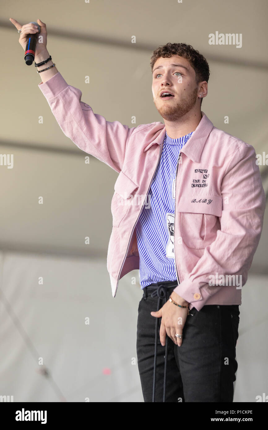 Manchester, Tennessee, USA. 10th June, 2018. BAZZI (ANDREW BAZZI) during Bonnaroo Music Festival ...