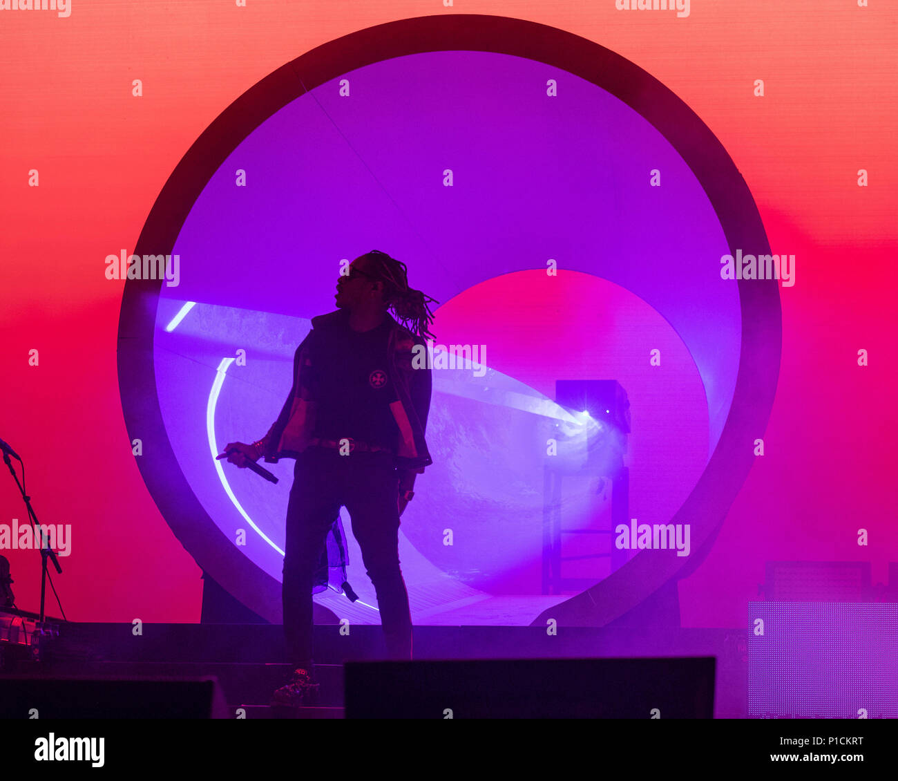 Manchester, Tennessee, USA. 10th June, 2018. Rapper FUTURE (NAYVADIUS ...