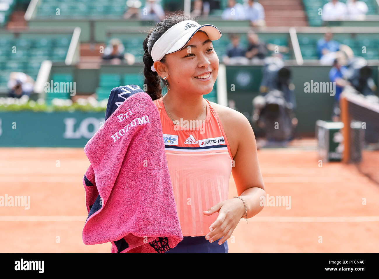 Paris, France. 10th June, 2018. Eri Hozumi (JPN) Tennis : Eri Hozumi of ...