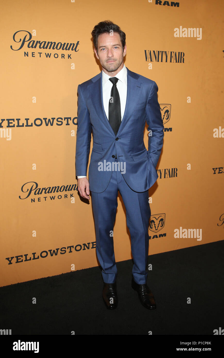 LOS ANGELES, CA - JUNE 11: Ian Bohen, at the premiere of Yellowstone at ...