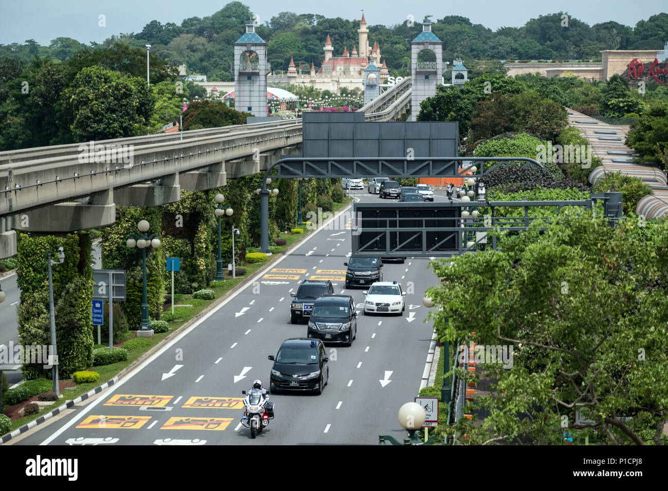 Singapore. 12 June 2018, Singapore, Sentosa: The motorcade of North ...