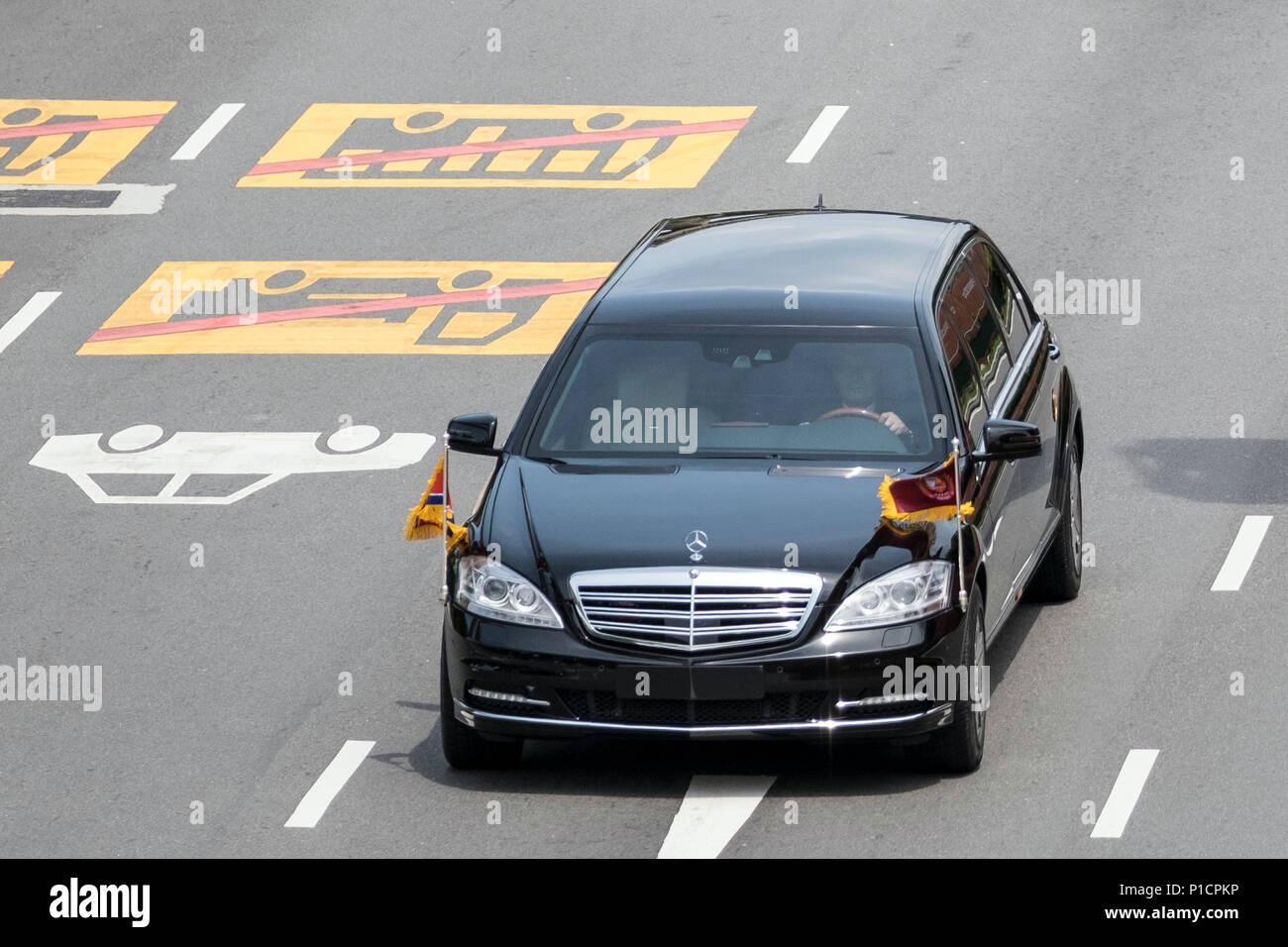 Singapore. 12 June 2018, Singapore, Sentosa: The motorcade of North ...