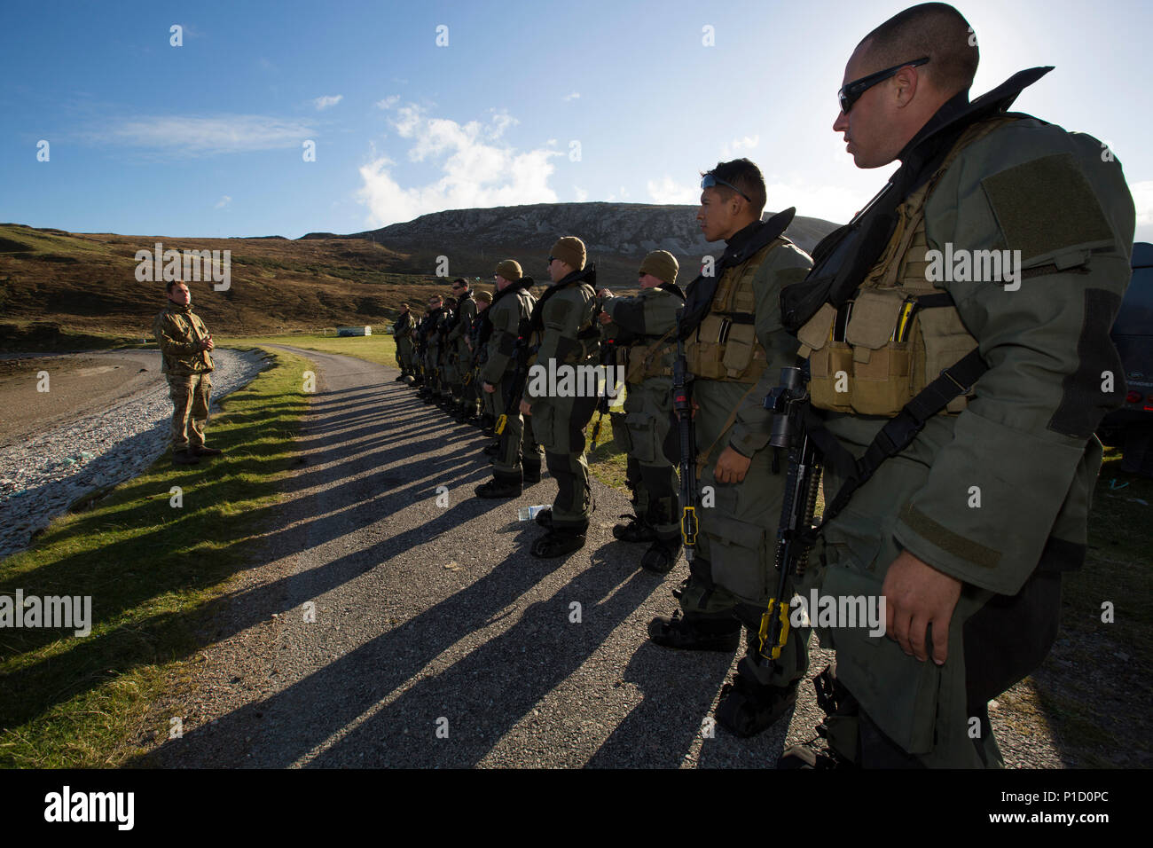 U.S. Marines with 2nd Air Naval Gunfire Liaison Company (2d ANGLICO ...