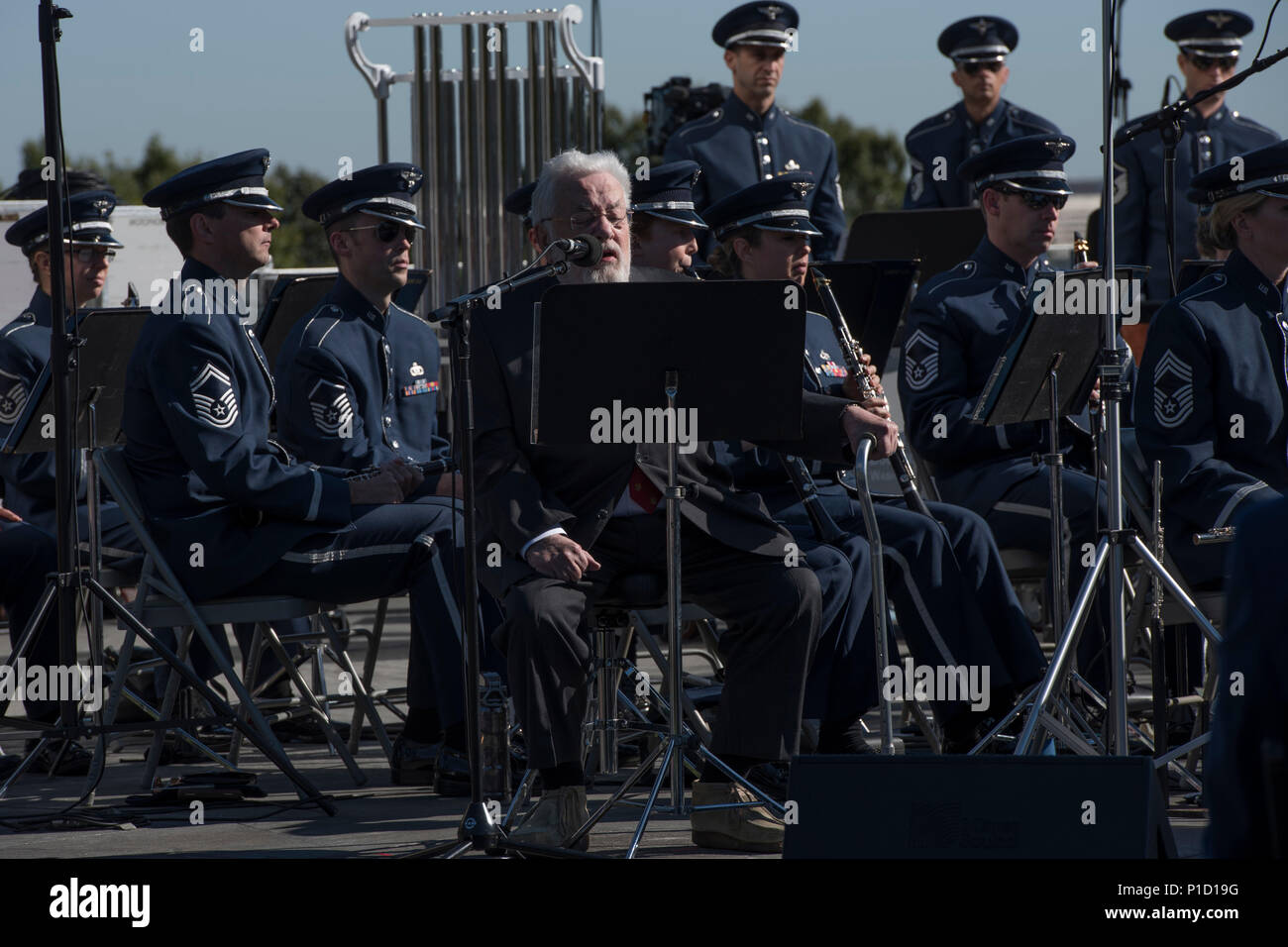 Adrian Cronauer, guest narrator, reads the Air Force Memorial poem ...