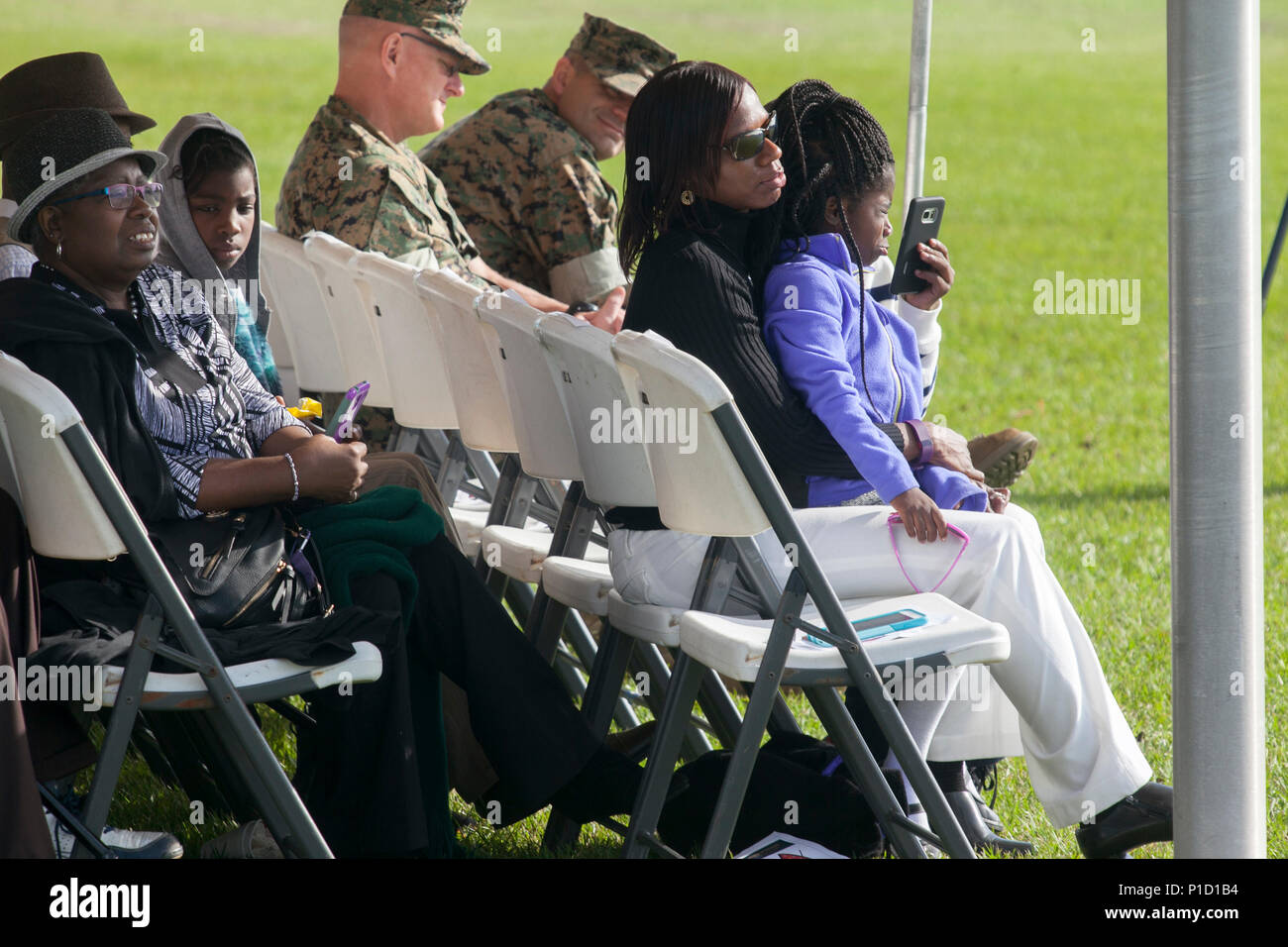 Family and friends of U.S. Marine Corps Lt. Col Reginald J. McClam ...