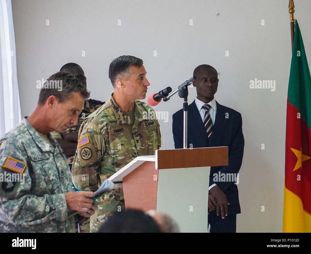 Col. Michael Zinno, U.S. Army Africa G9 Director, provides opening ...