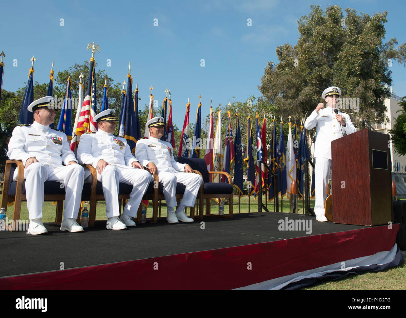 161014-N-KB426-029 CORONADO, Calif. (Oct. 14, 2016) Rear Adm. Brian J ...