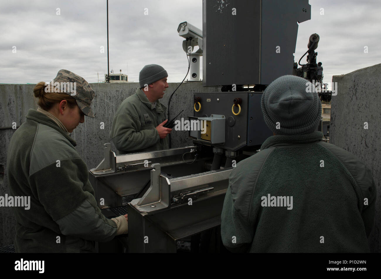 Airmen from the 5th Communications Squadron and combat arms instructors ...