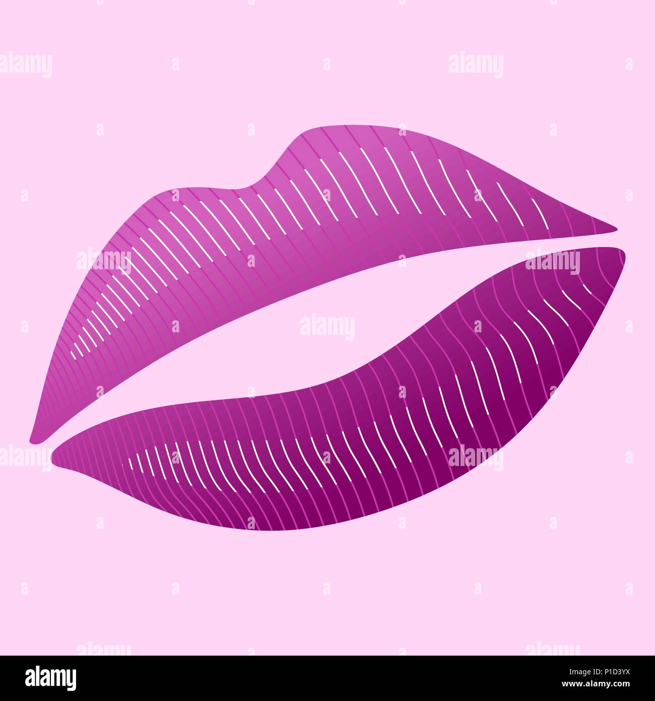 Art with stylized lips. Vector illustration Stock Vector Image & Art ...