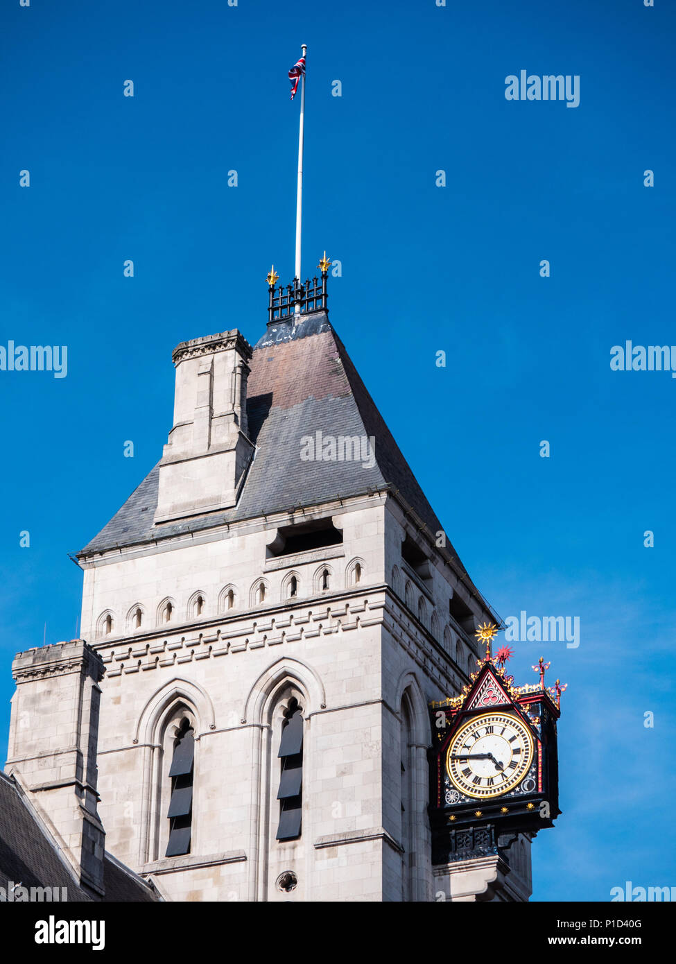 Clocktower, The High Court, Royal Courts Of Justice, London, England ...
