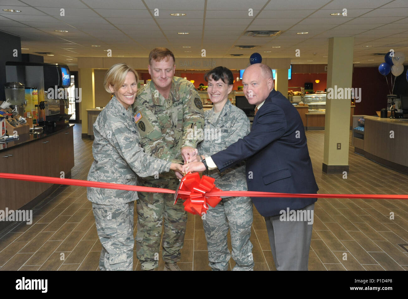 Randolph air force base dining facility opening hi-res stock ...