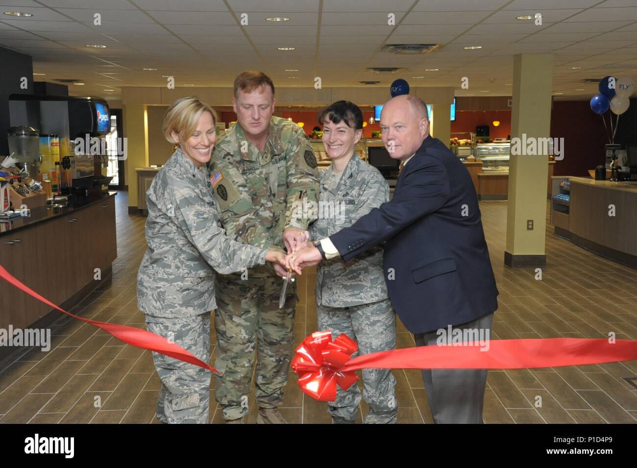 Randolph air force base dining facility opening hi-res stock ...