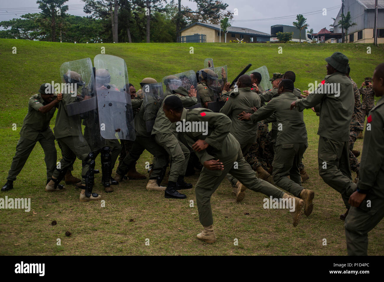U.S Marines with Task Force Koa Moana 16-4 and service members with the ...