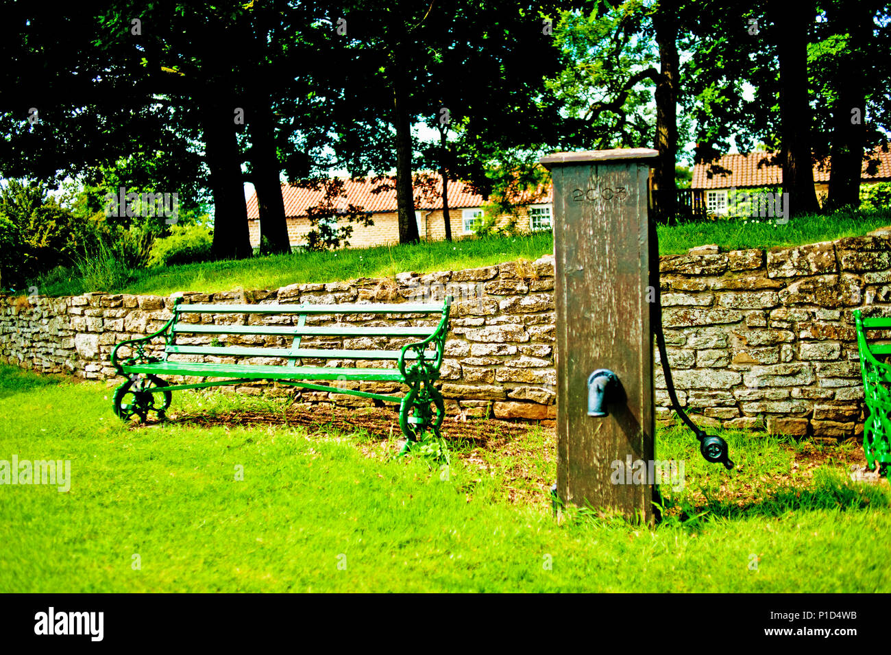 Village Water Pump, Terrington, North Yorkshire, England Stock Photo ...