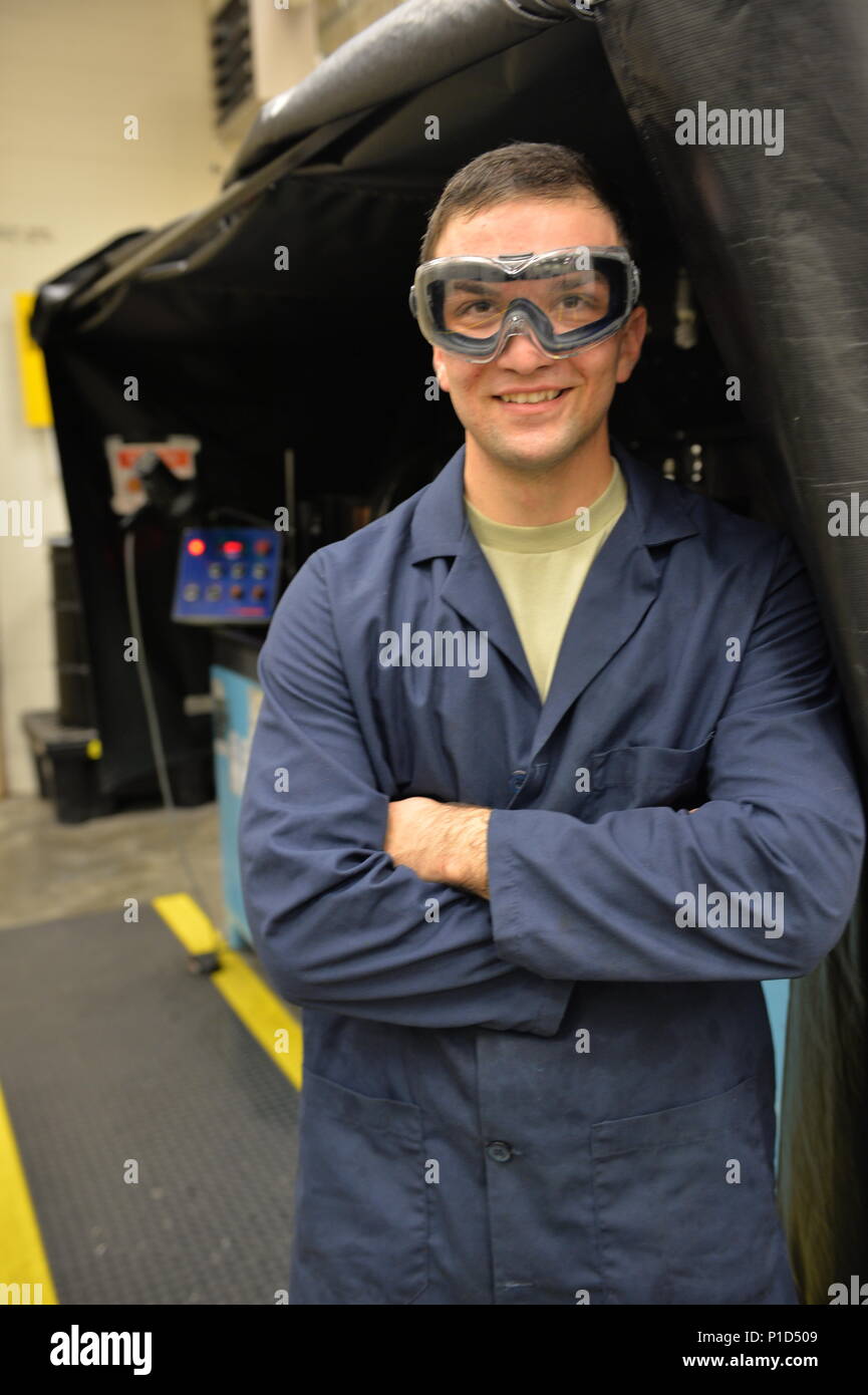 Airman 1st Class Brian Sheldon, a non-destructive inspection journeyman ...