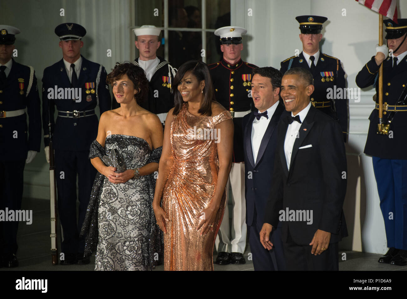 President Barack Obama, First Lady Michelle Obama, Italian Prime ...