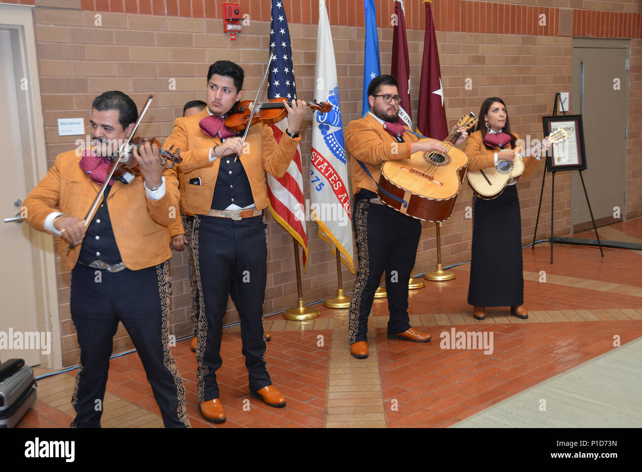 A traditional Mariachi band performs during the Hispanic Heritage Month ...