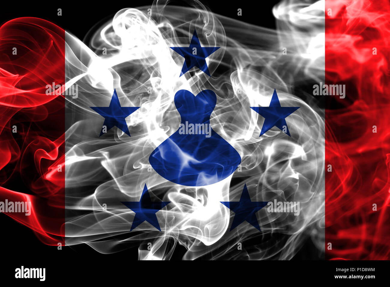 Austral Islands smoke flag, islands in French Polynesia Stock Photo - Alamy