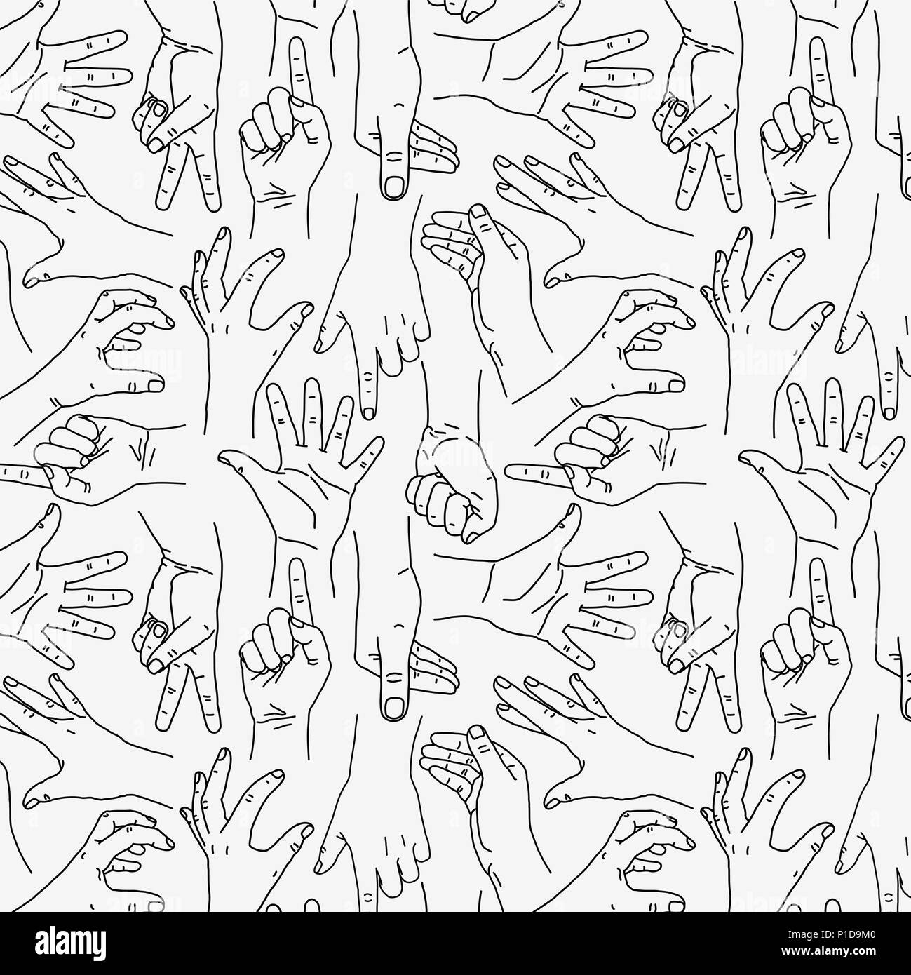 Hands white background Stock Vector Images - Alamy
