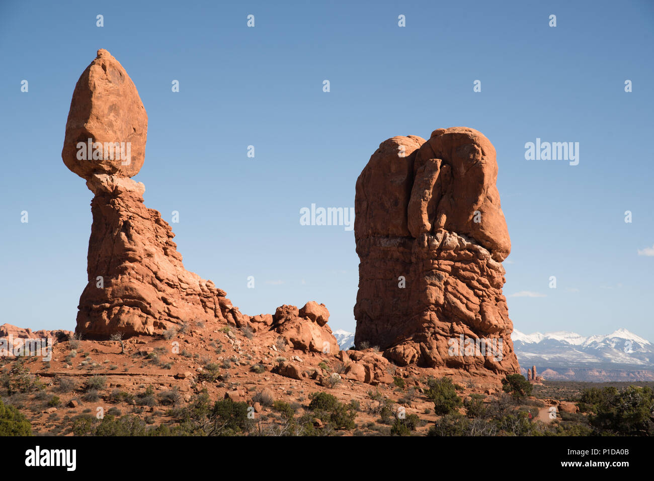 Rock formations in Arches National Park, Utah Stock Photo - Alamy