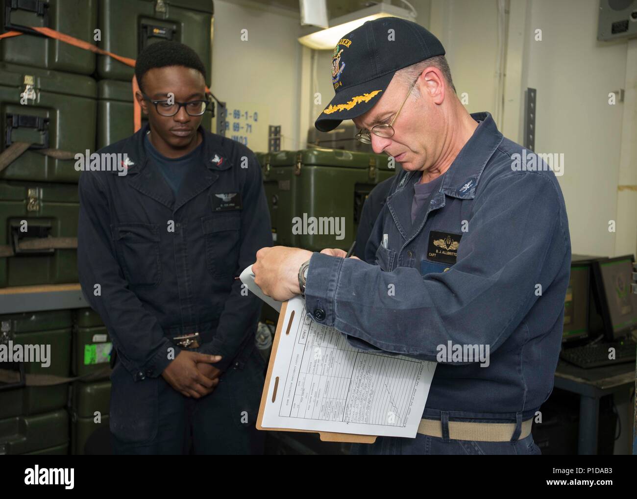 PACIFIC OCEAN (Oct. 20, 2016) Capt. Benjamin Allbritton, executive ...