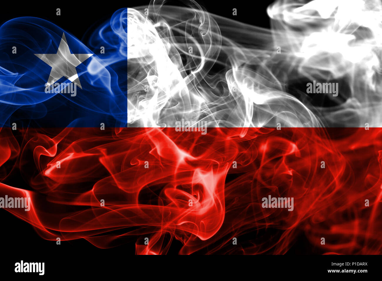 Chile smoke flag hi-res stock photography and images - Alamy