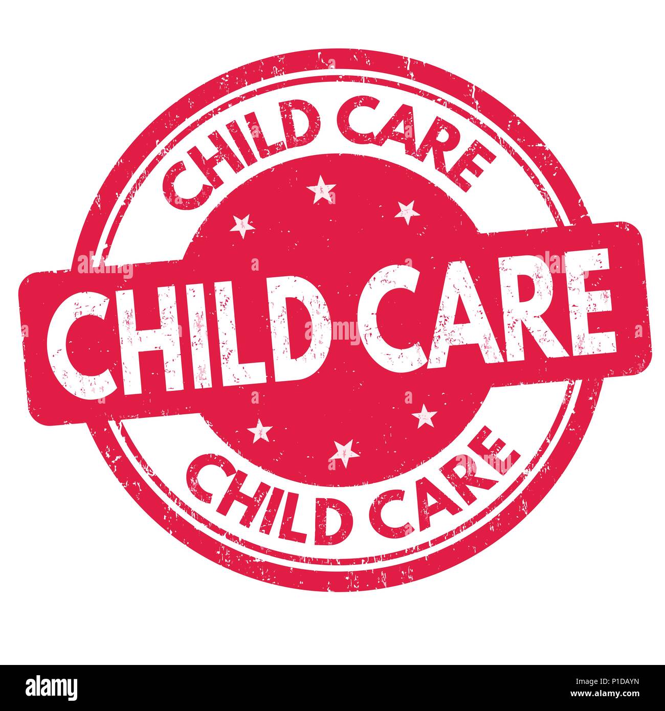 Child care grunge rubber stamp on white background, vector illustration ...