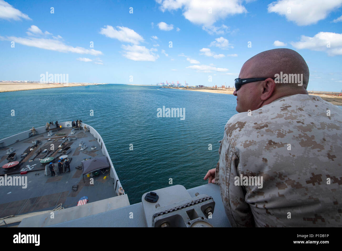 161016-N-DQ840-012 SUEZ CANAL (Oct. 16, 2016) Lt. Cmdr. Gregory Coates ...