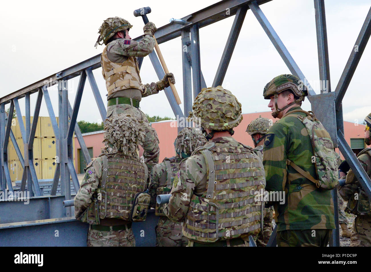 A soldier from the British army’s 22nd Royal Engineers Regiment ...