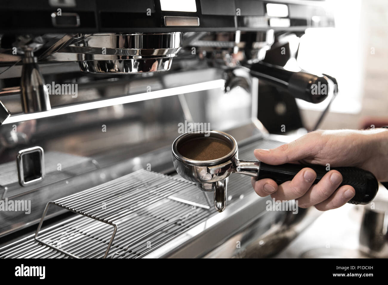 Barista Cafe Making Coffee Preparation Service Concept Stock Photo - Alamy