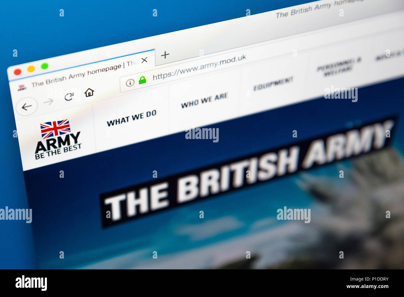 LONDON, UK - MAY 23RD 2018: The homepage of the official website for ...