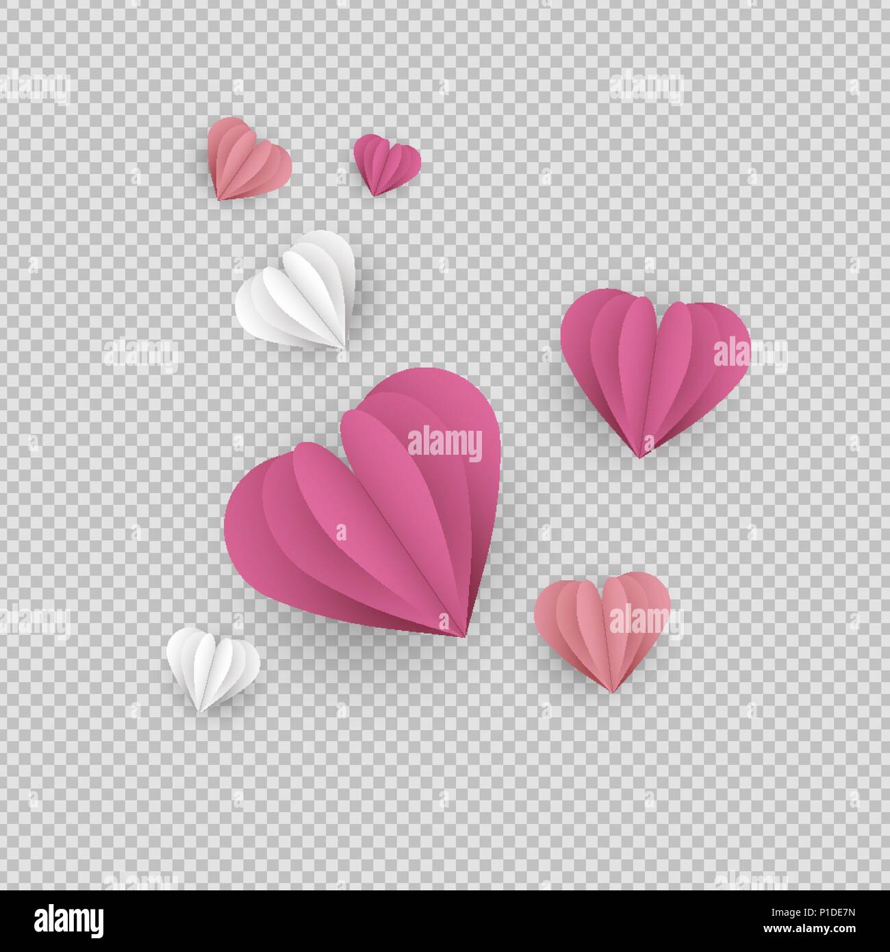 Pink heart shapes in Stock Vector Images - Alamy