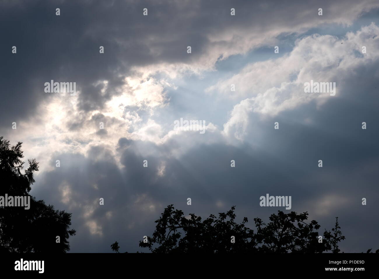 A brief moment captured of the sun breaking through the clouds on a ...