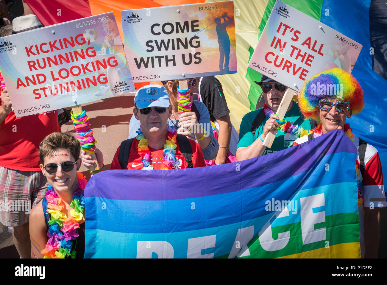 Brighton sussex pride flag hi-res stock photography and images - Alamy