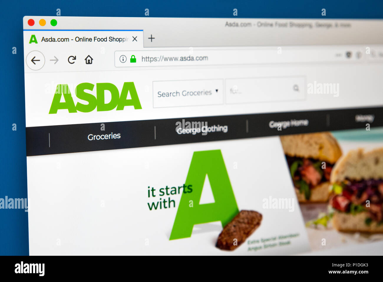 Asda supermarket website hi-res stock photography and images - Alamy