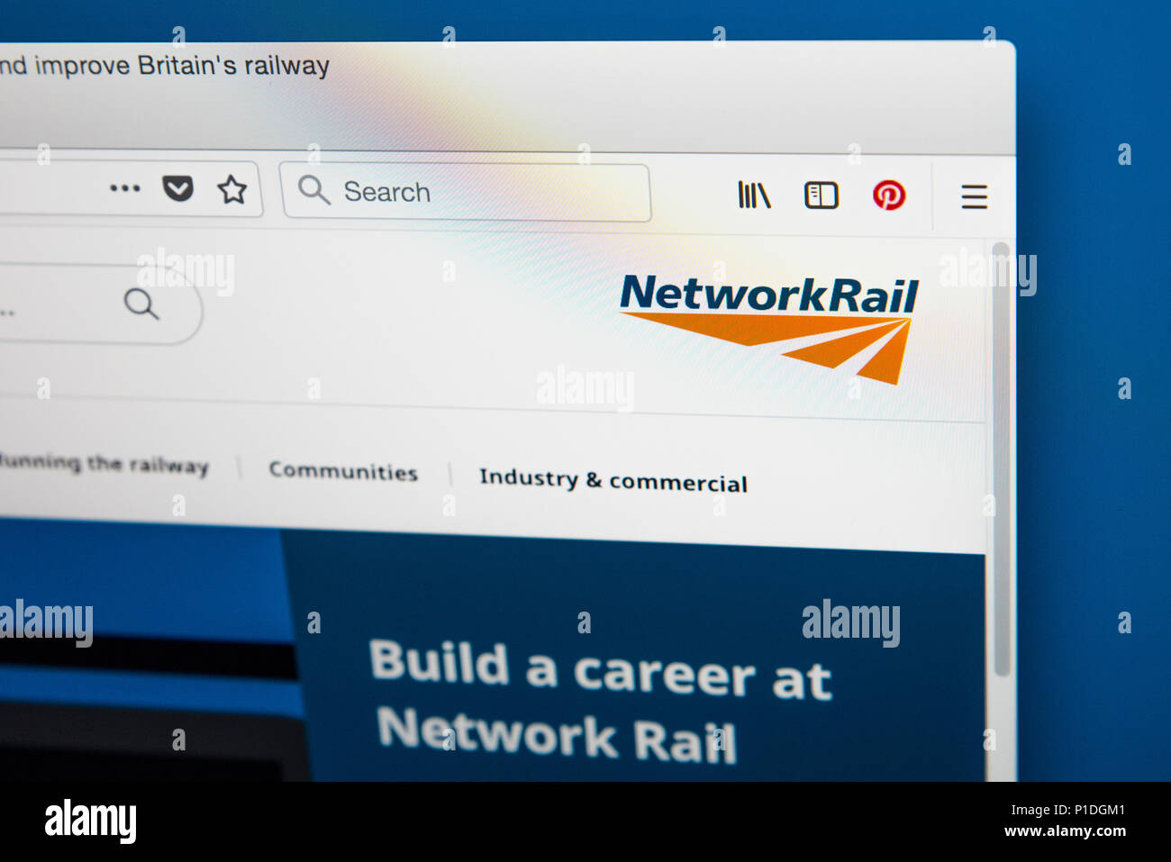 LONDON, UK - MAY 23RD 2018: The homepage of the official website for ...