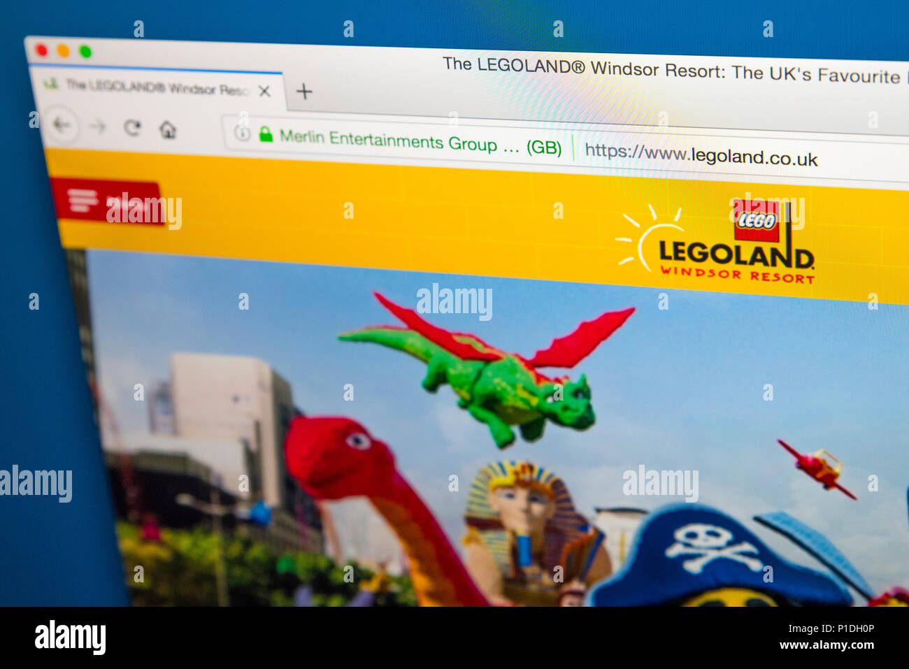 LONDON, UK - MAY 23RD 2018: The homepage of the website for Legoland ...